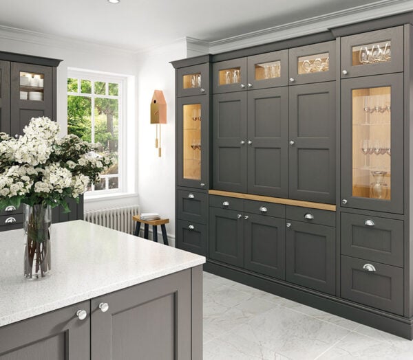Handless Rails for Kitchen Doors in a Range of Colours