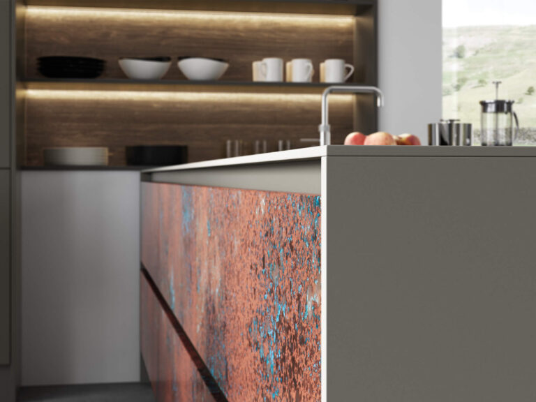 Handless Rails for Kitchen Doors in a Range of Colours